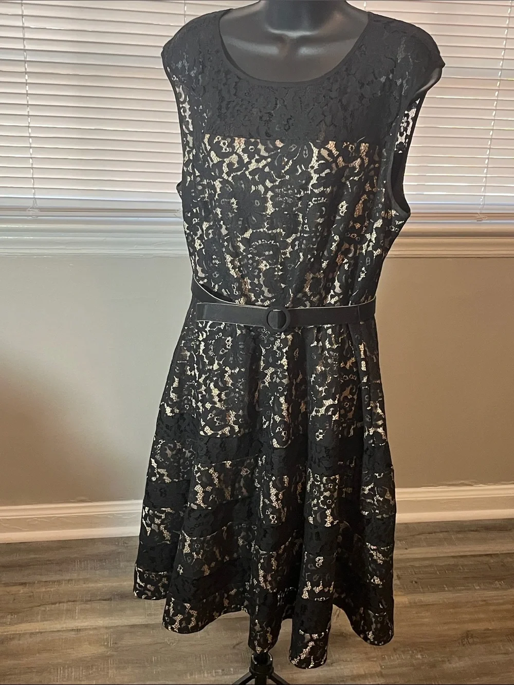Eliza J | Dresses | Eliza J Black Lace Overlay Fitandflare Dress | Poshmark